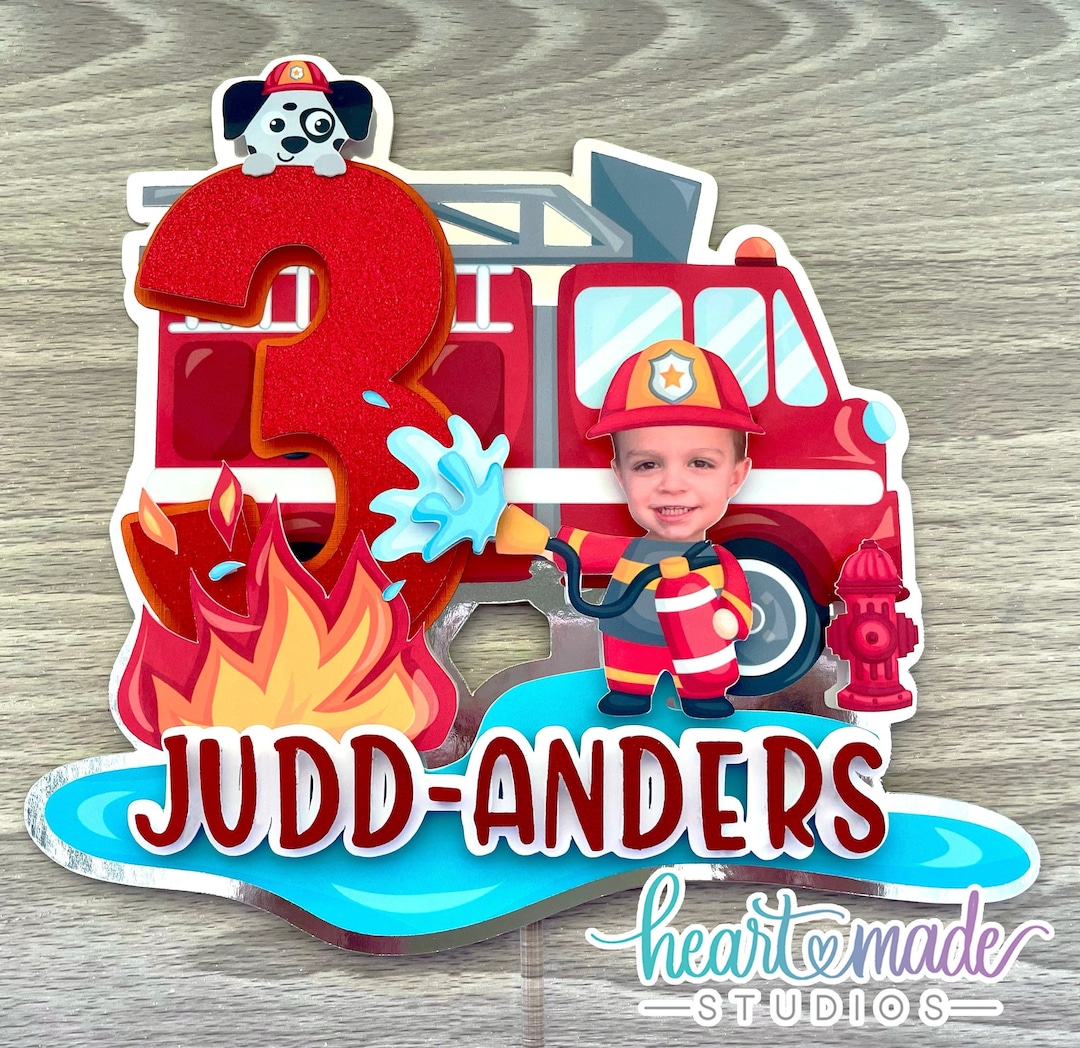 Firefighter Cake Topper Personalized,fire Fighter Cake Topper,fire ...