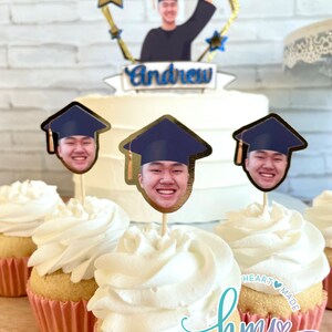 Graduation Cupcake Toppers, 2024 Cupcake Toppers, Senior Cupcake ...