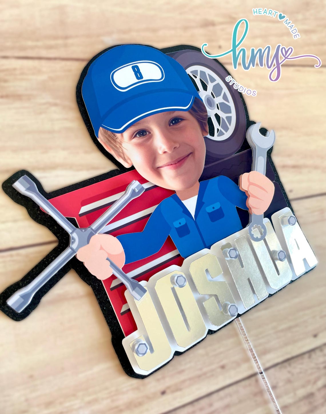 Mechanic Cake Topper, Personalized Mechanic Cake Topper, Automotive ...