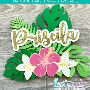 Tropical Cupcake Toppers,tropical Party,luau Theme,custom Cupcake ...