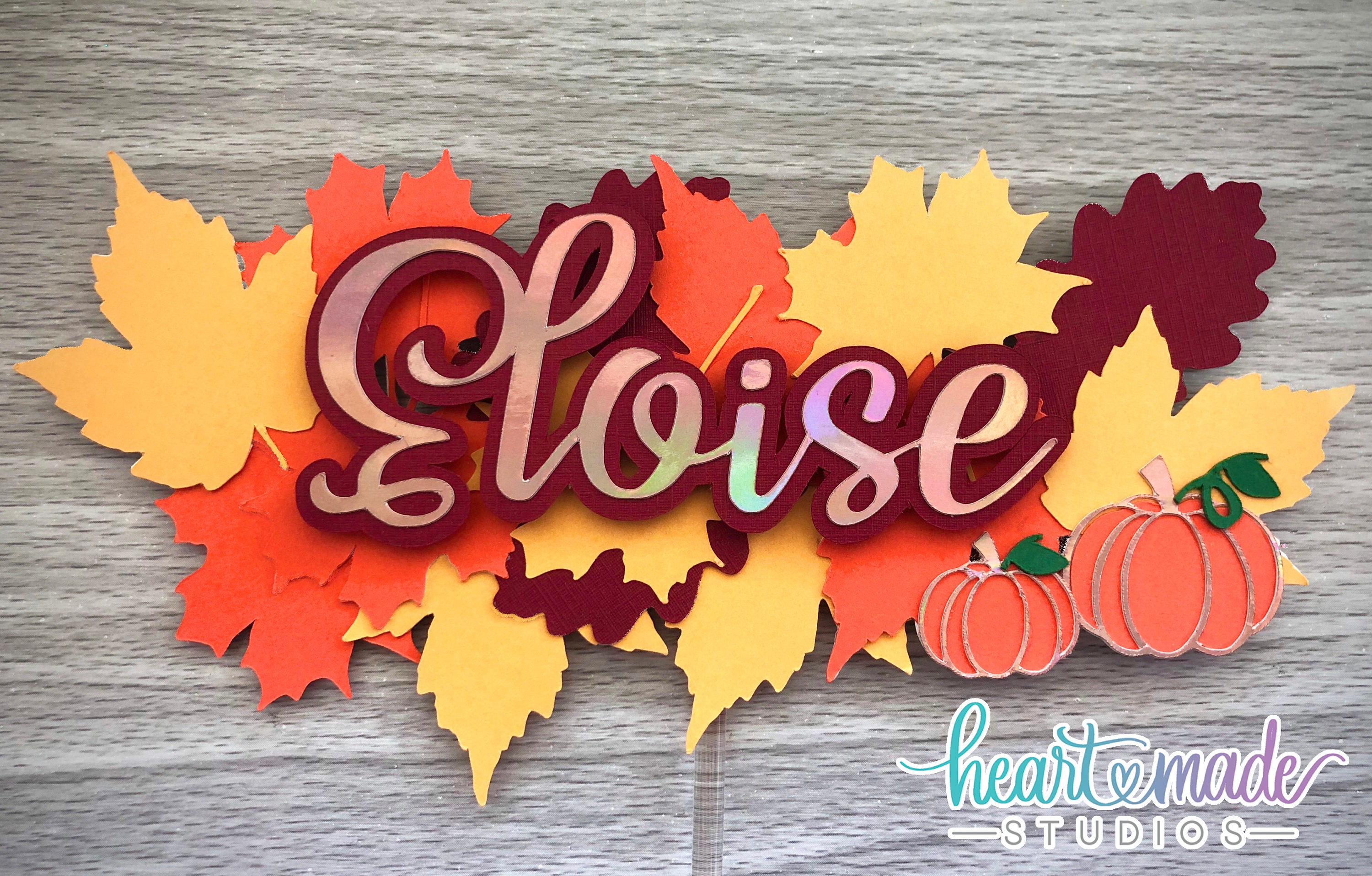 Fall Cake Topper Pumpkin Cake Topper One Cake Topper Leaf - Etsy