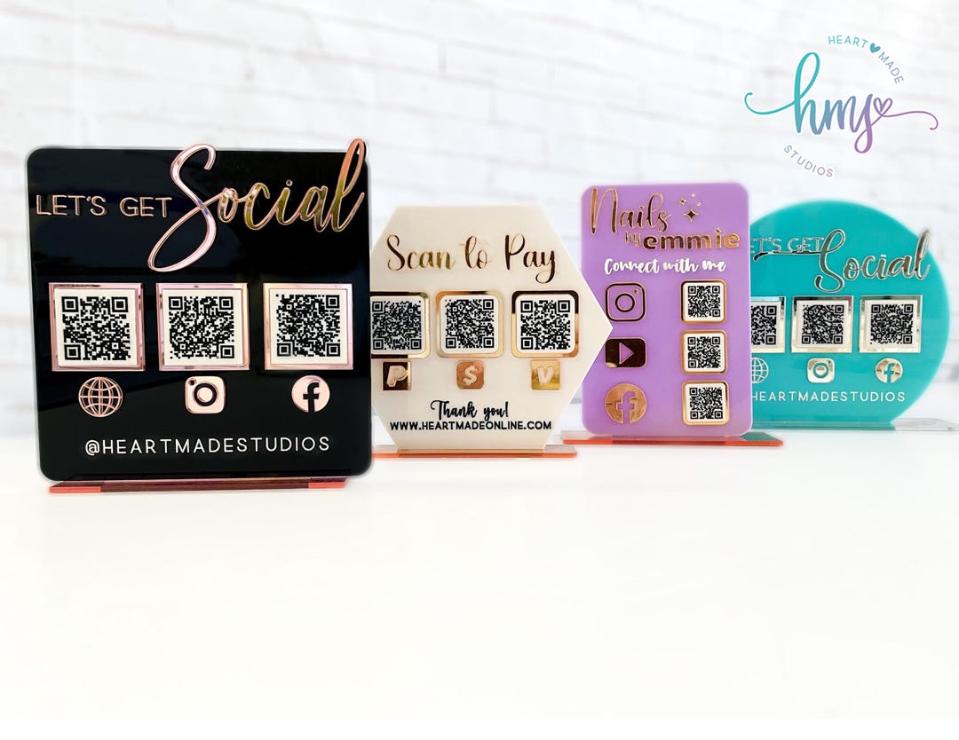 Business Sign,qr Code Signs,acrylic QR Code Business Sign,business QR ...