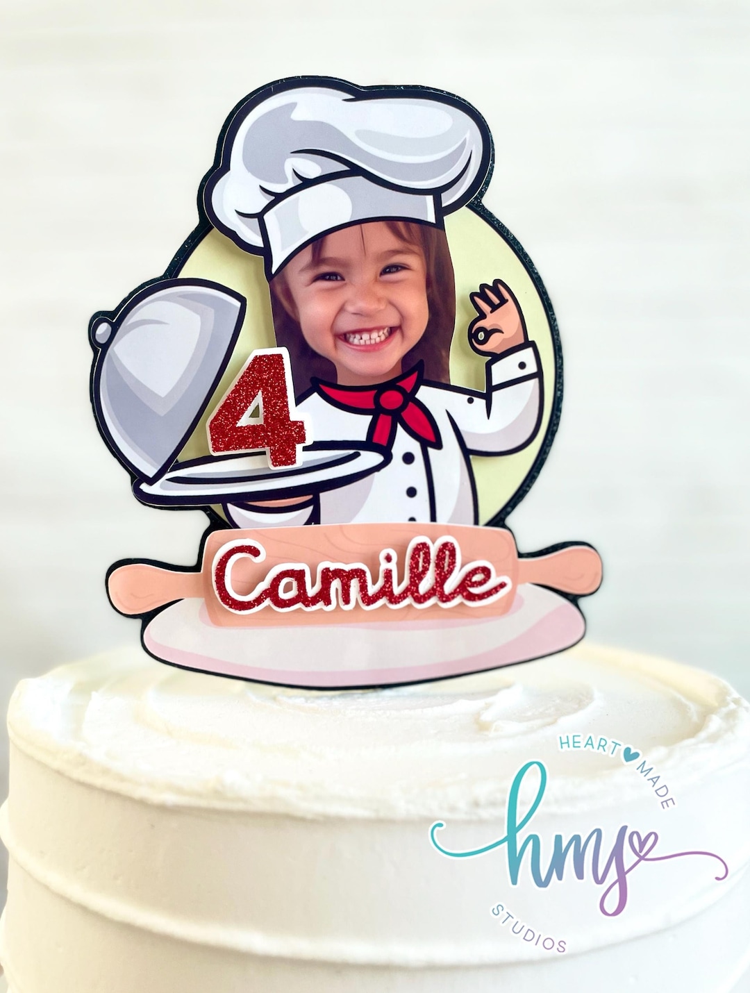 Chef Cake Topper, Personalized Chef Cake Topper, 3D Cake Topper, Custom ...