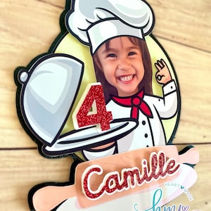 Chef Cake Topper, Personalized Chef Cake Topper, 3D Cake Topper, Custom ...