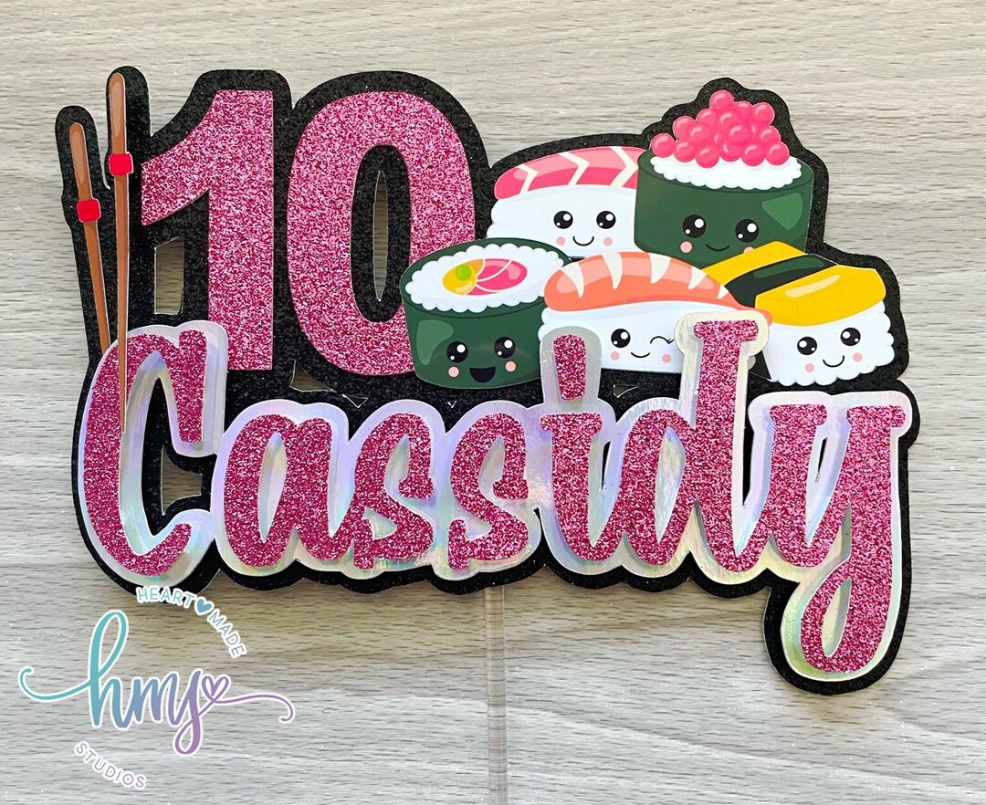 Sushi Cake Topper | Kawaii Cake Topper | Custom Cake Topper ...