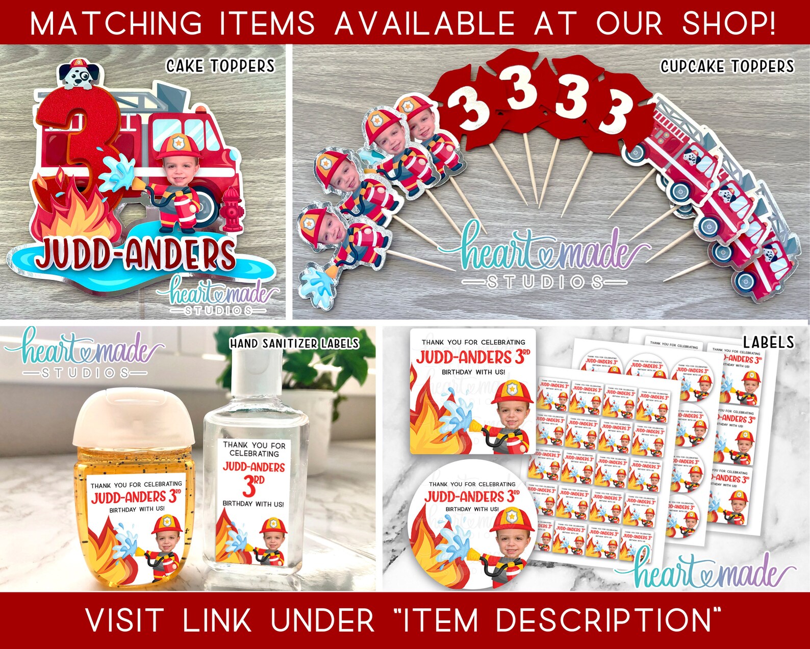 Firefighter Cake Topper Personalizedfire Fighter Cake - Etsy