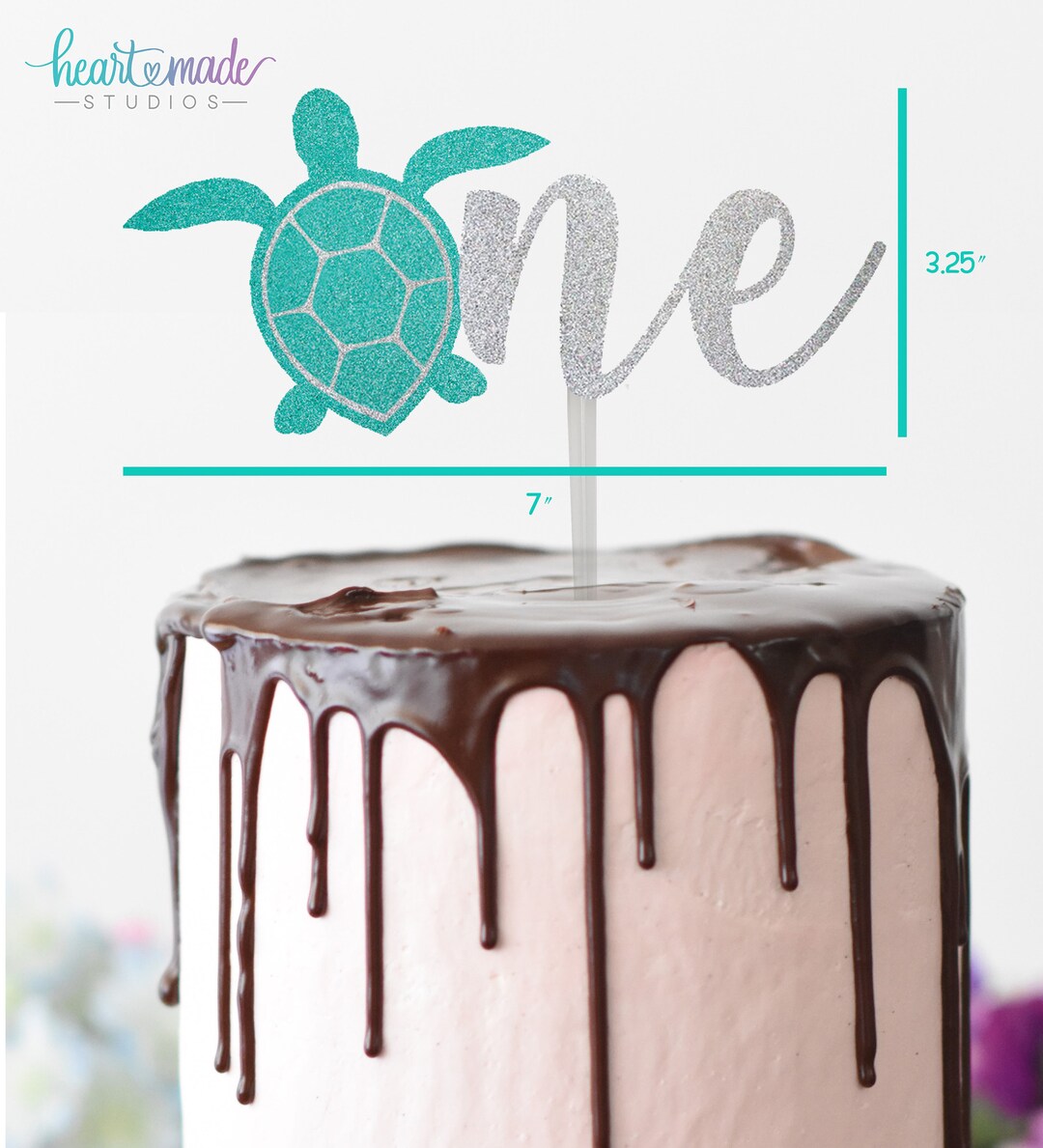 Turtle Cake Topper, Sea Turtle Cake Topper, One Cake Topper, Honu Cake ...