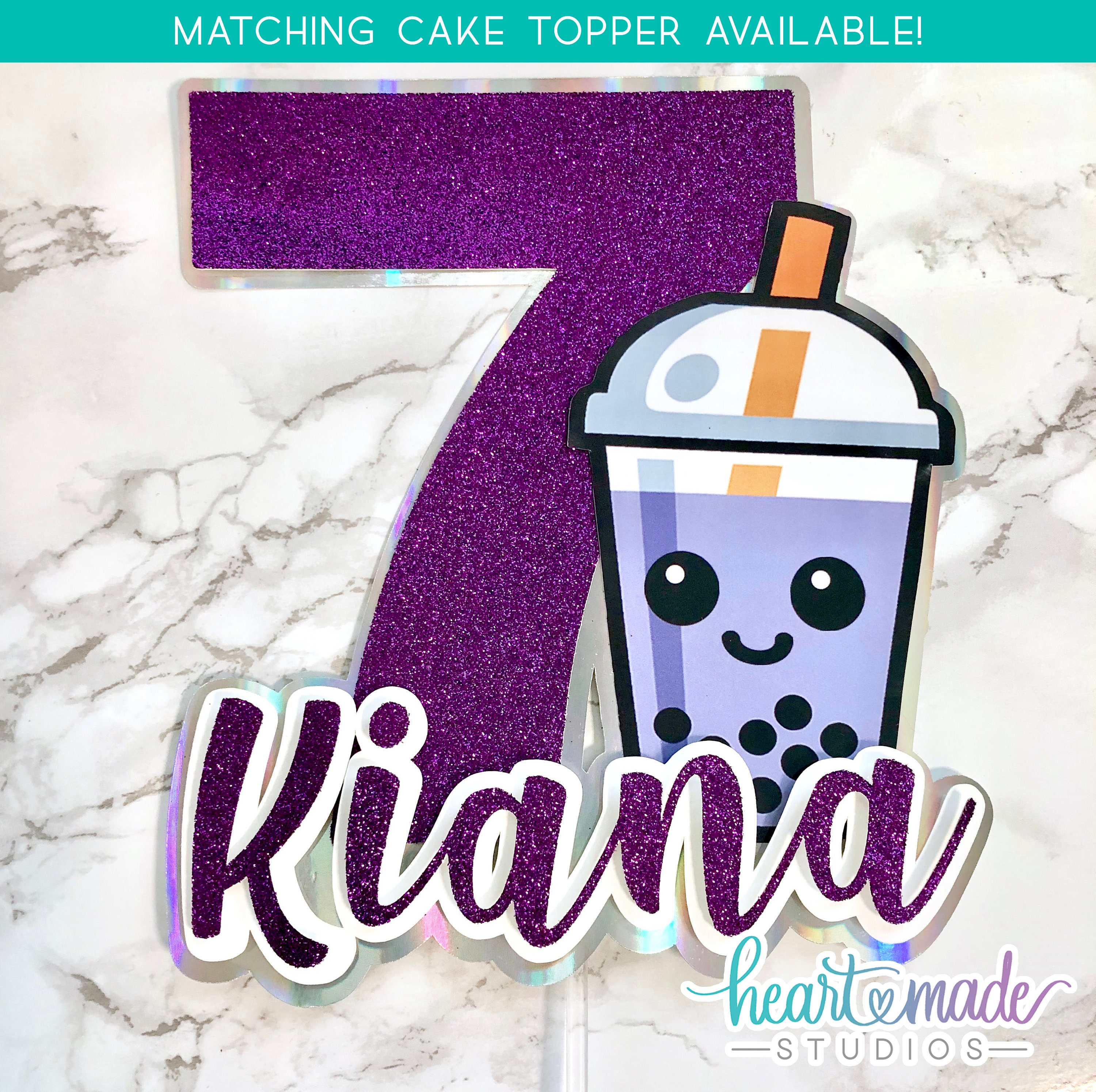 Boba Birthday Banner,boba Tea,3d Banner,milk Tea,pearl Tea,bubble Tea ...