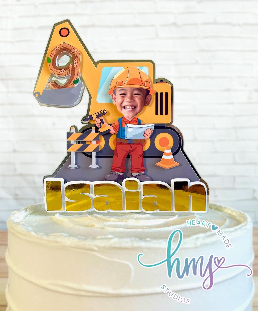 Construction Cake Topper, Construction Worker Cake Topper, Construction ...