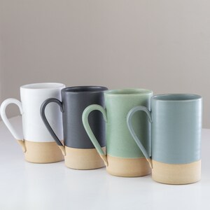 Large modern coffee mug/Tall ceramic mug | Etsy