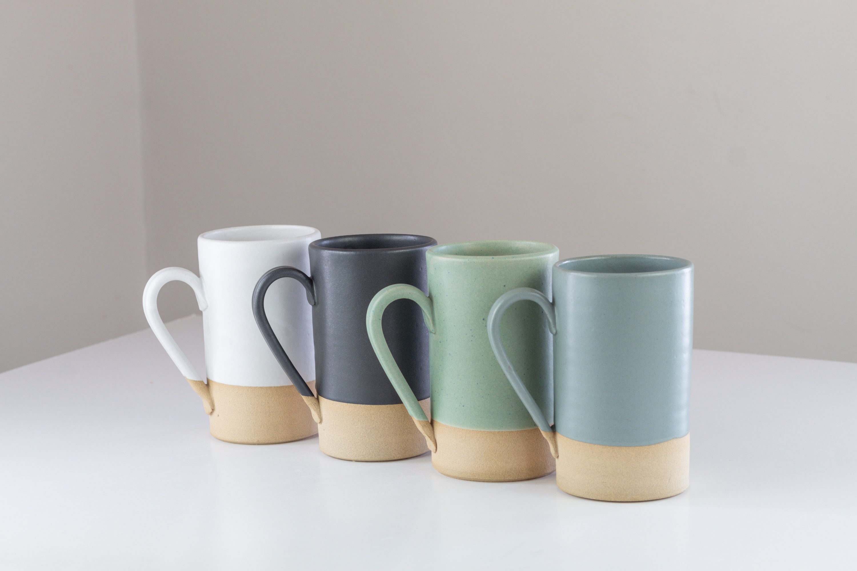 Large modern coffee mug/Tall ceramic mug | Etsy