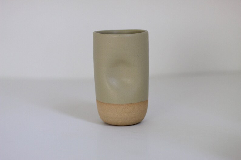 Large Indent Ceramic Mug/thumbprint Tumblers/minimalist Tea - Etsy