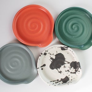 Colorful spoon rest/modern ladle holder/ stove plate | Etsy