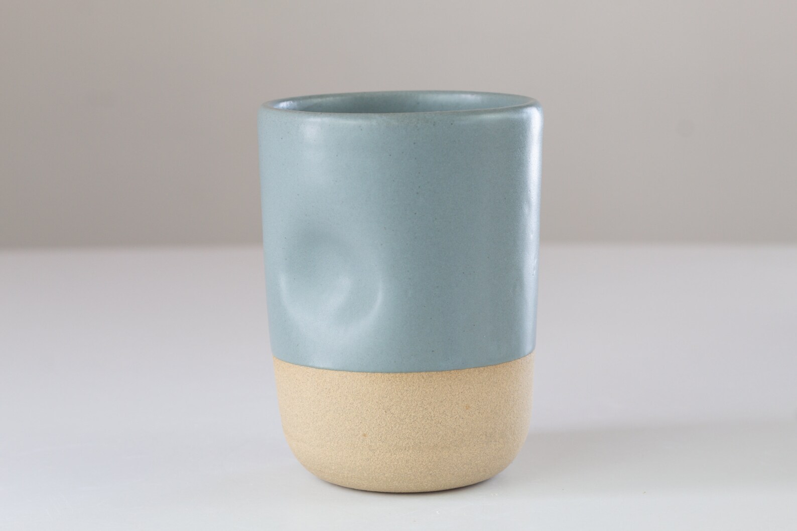 Medium Indent Ceramic Mug/thumbprint Tumblers/minimalist Tea - Etsy