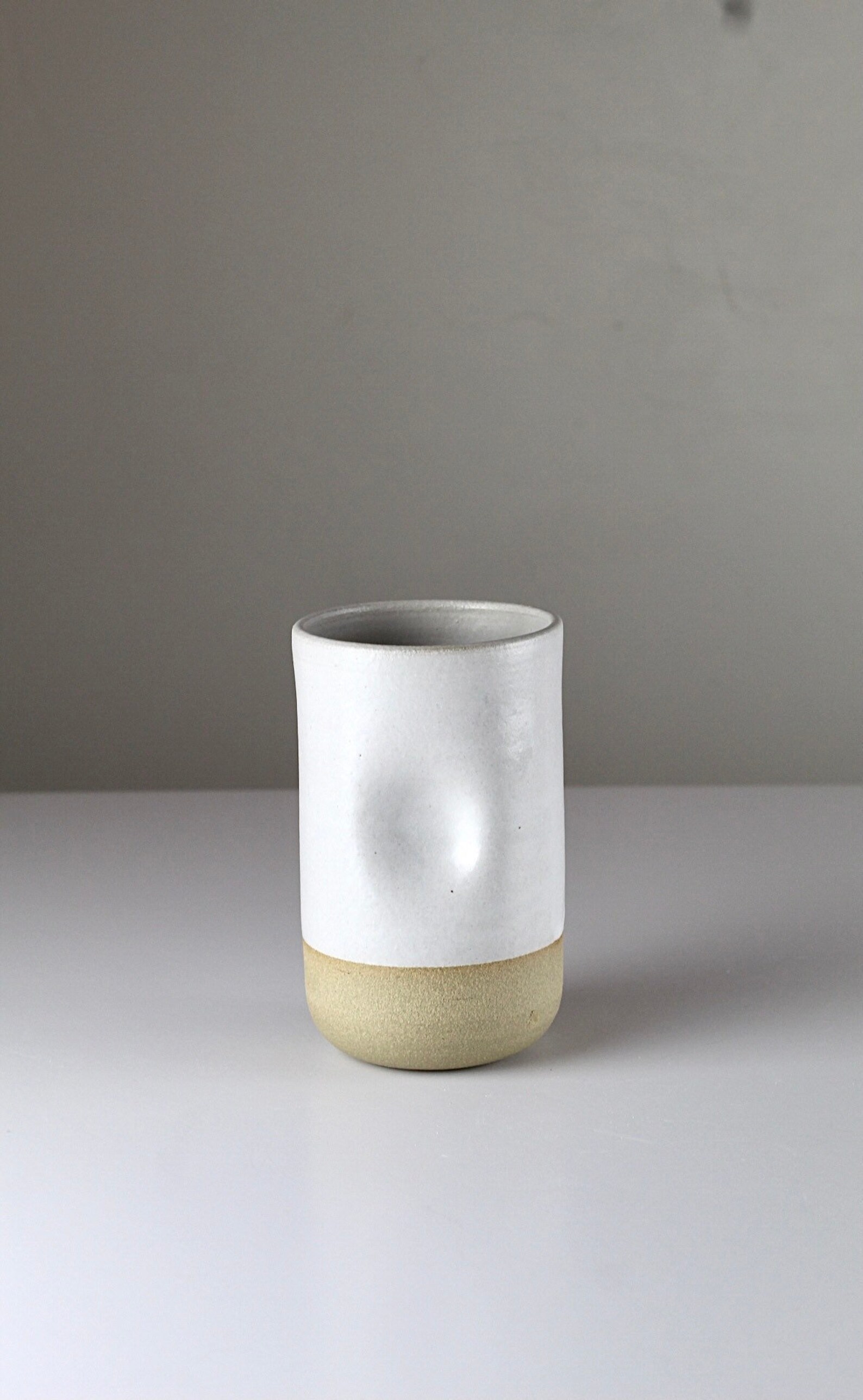 Large Indent Ceramic Mug/thumbprint Tumblers/minimalist Tea - Etsy