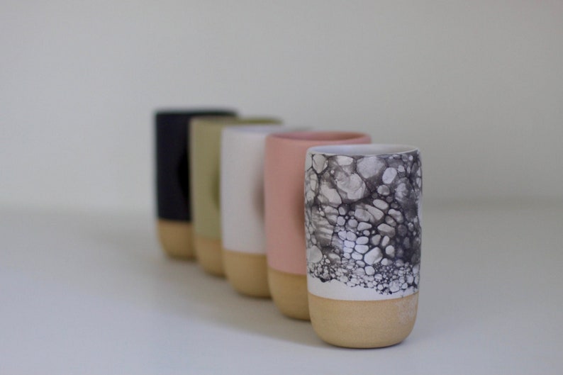 Large Indent Ceramic Mug/thumbprint Tumblers/minimalist Tea - Etsy