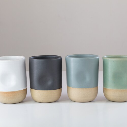 Medium Indent Ceramic Mug/thumbprint Tumblers/minimalist Tea - Etsy