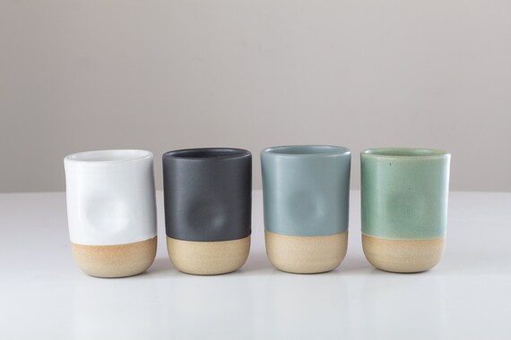 Medium Indent Ceramic Mug/thumbprint Tumblers/minimalist Tea - Etsy