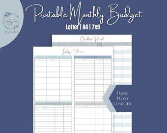 Printable Checkbook Register Financial Planner Budget Tracker | Etsy