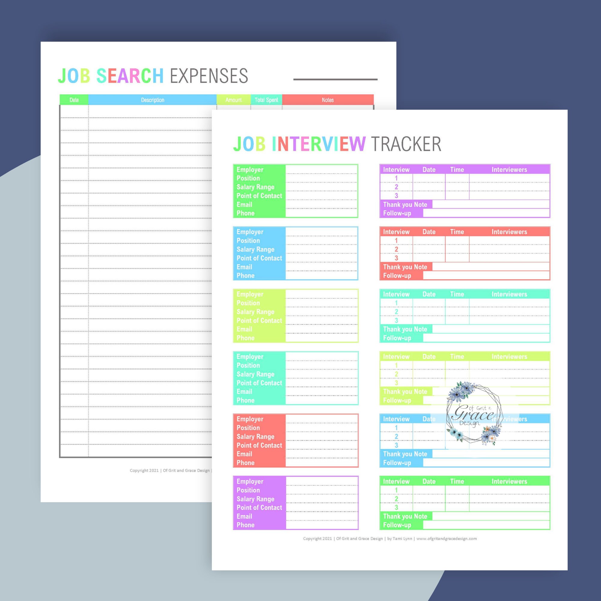 Printable Job Search Tracker | Job Application Tracker | Interview ...