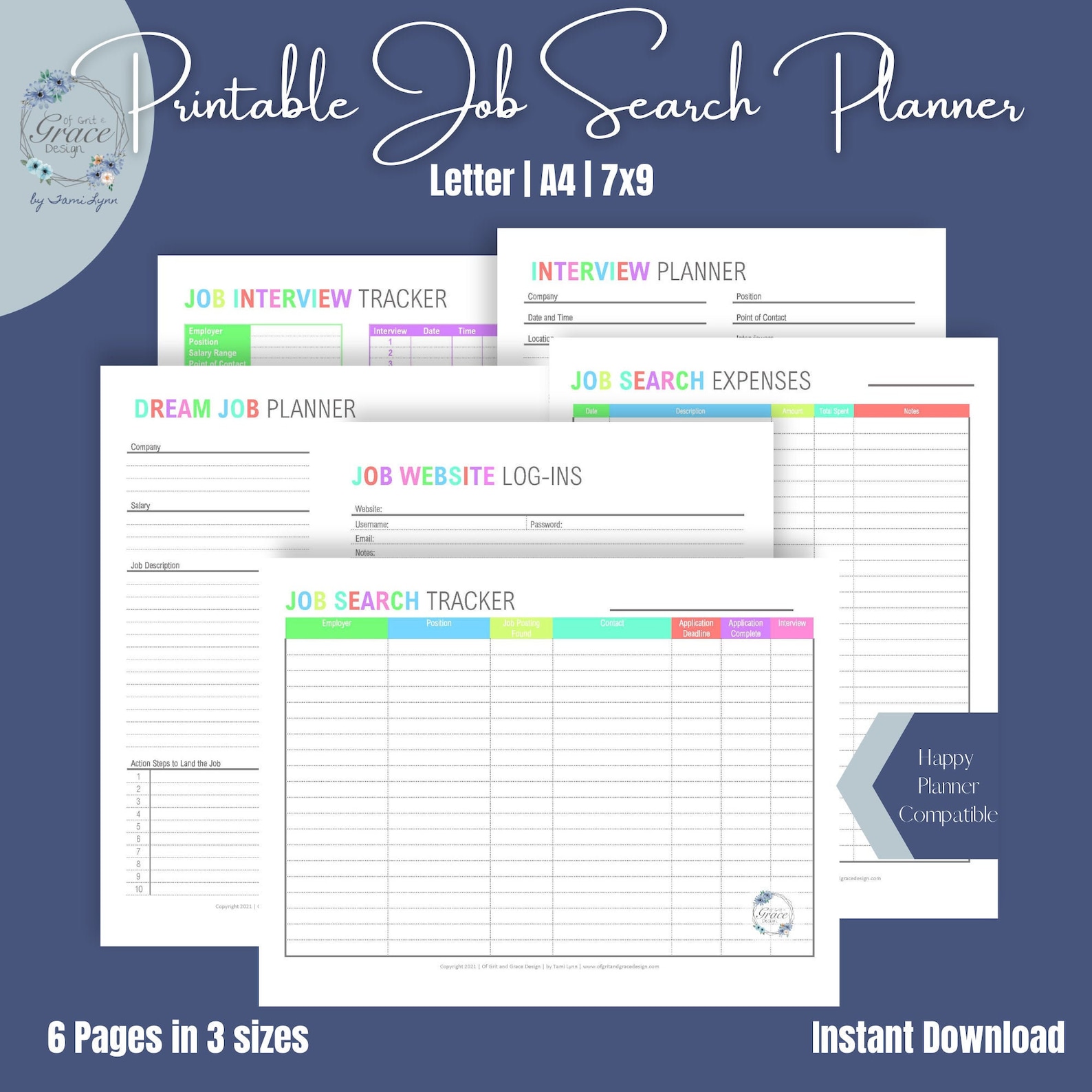 Printable Job Search Tracker | Job Application Tracker | Interview ...