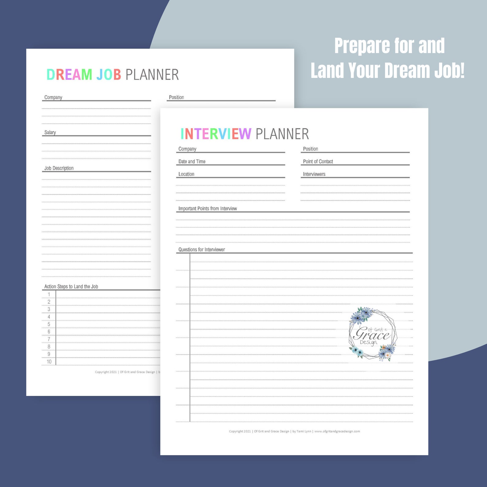 Printable Job Search Tracker | Job Application Tracker | Interview ...