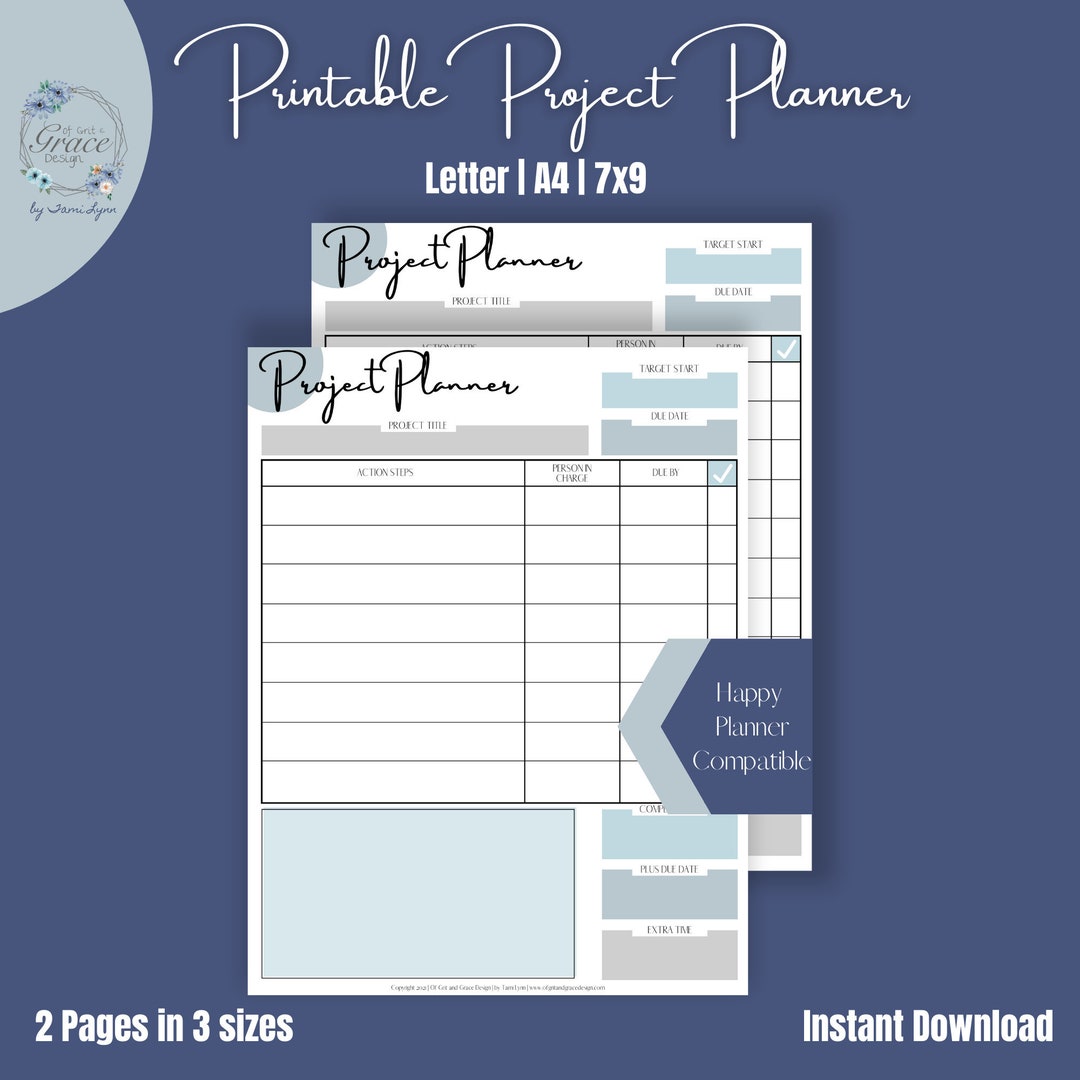Printable Student Project Planner | Group Assignment Organizer | Two ...