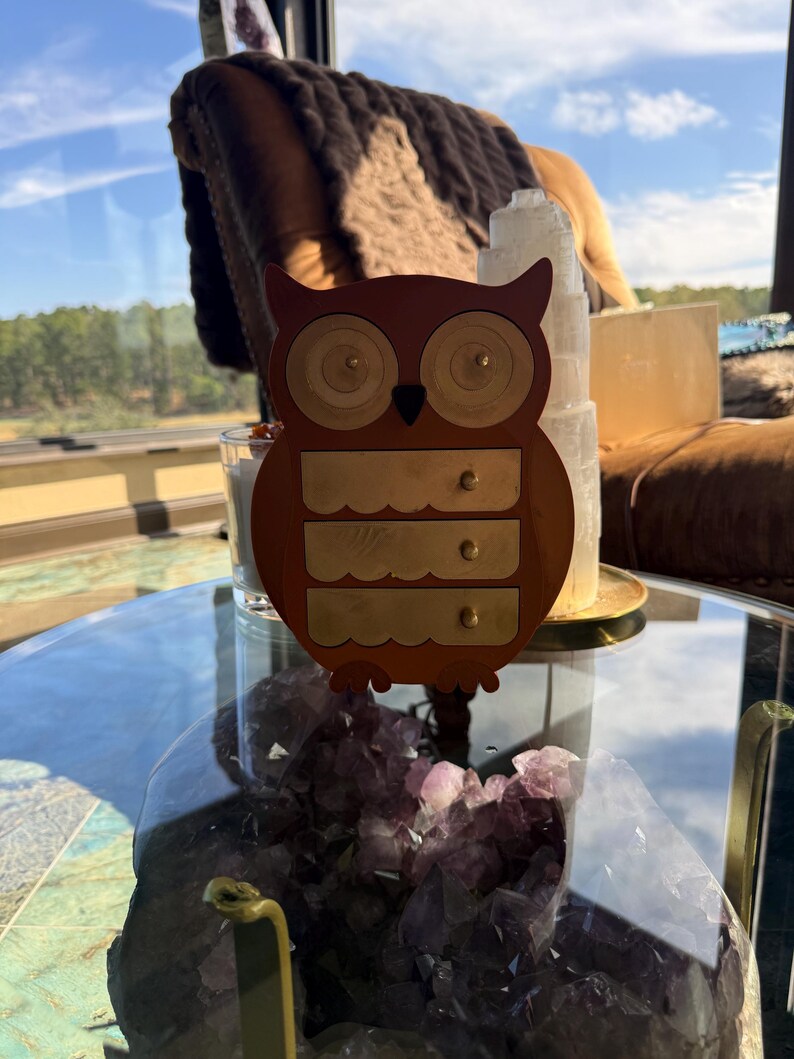 Owl Companion Energy Attunement & Cleansing Organizer | 5-drawer ...