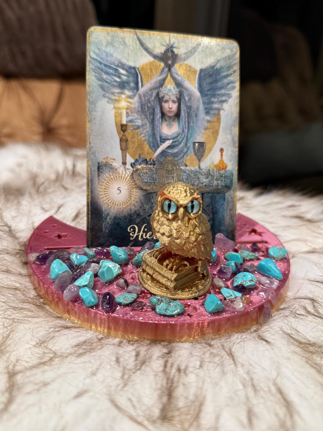 The All Knowing Owl Card of Day Tarot Holder , Affirmation Holder, Card ...