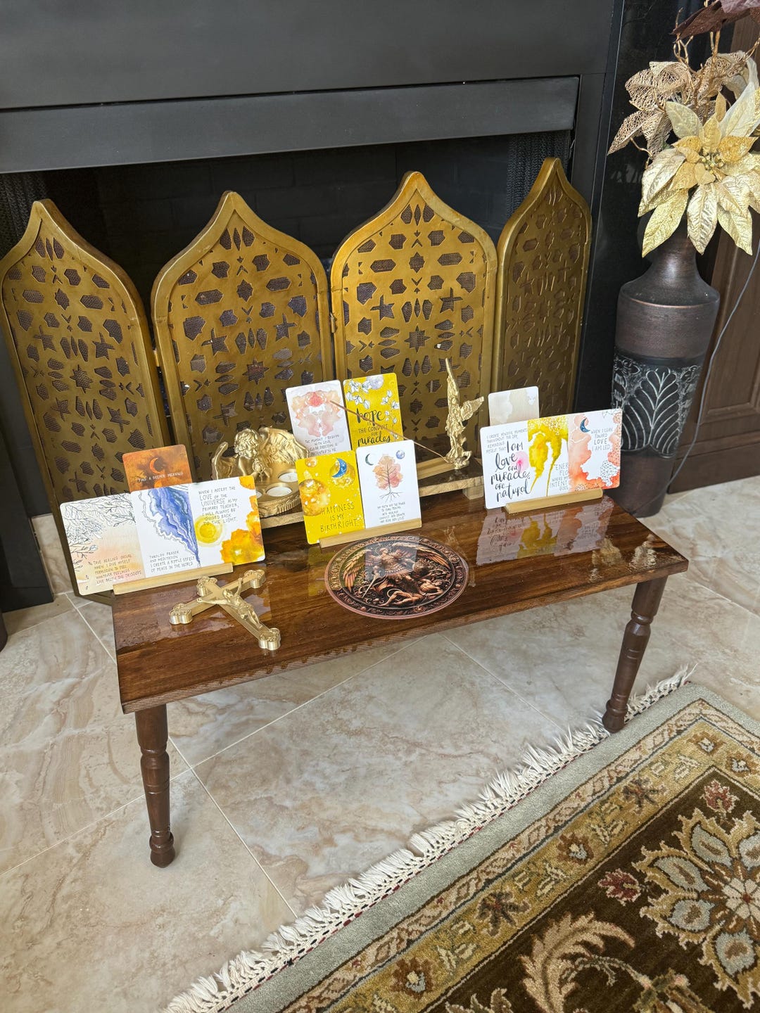 Meditation Table Large-set of 9, Archangel Michael Spiritual Table ...