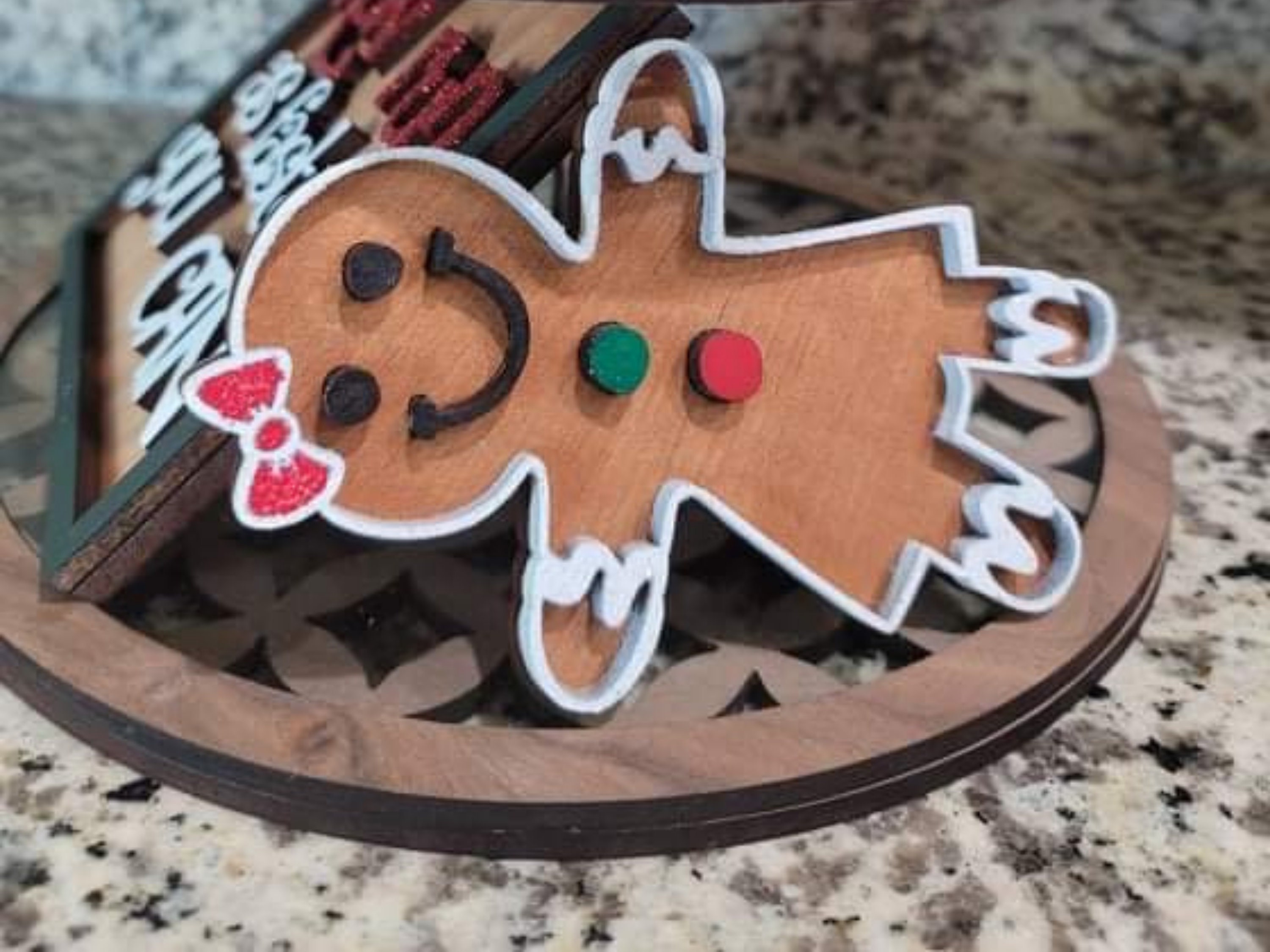 Gingerbread Tiered Tray SVG, Laser Cut File for Glowforge - Etsy