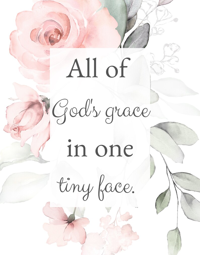 All of God's Grace in One Tiny Face Printable, INSTANT DOWNLOAD ...