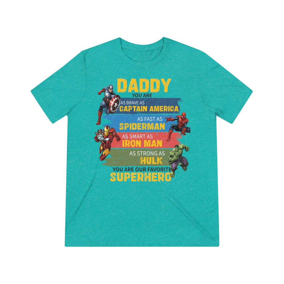 Superhero Fathers Day Unisex Triblend Tee - Etsy
