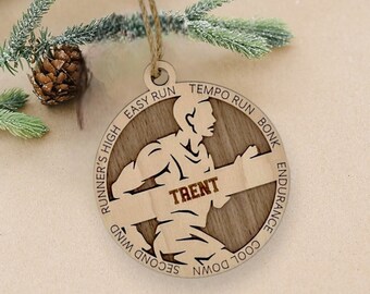 Track and Field Hurdler Custom Christmas Ornament, Unique Personalized ...