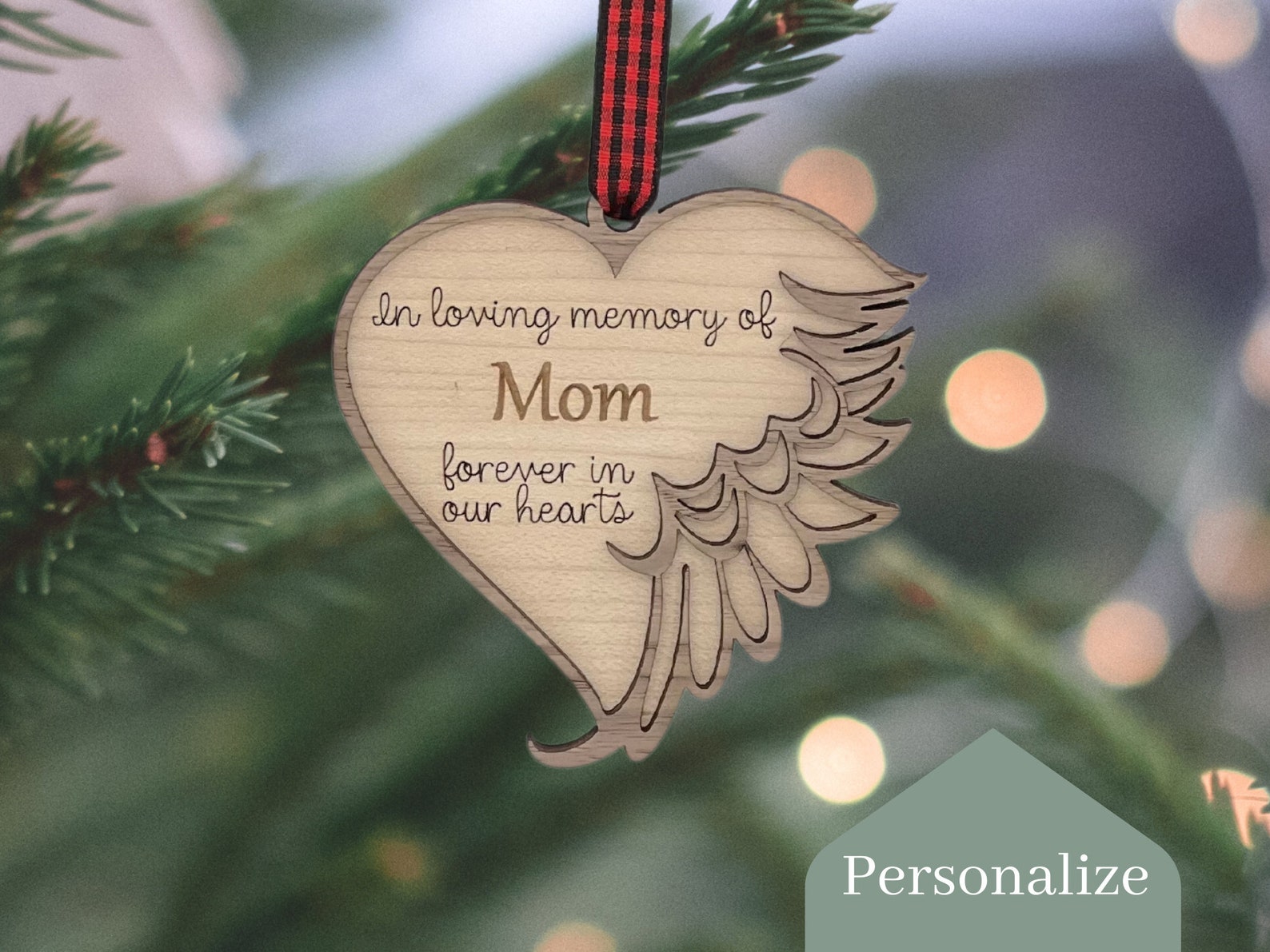 Custom Memorial Ornament Personalized Christmas Ornament - Etsy