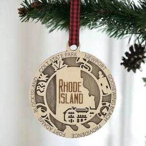 Rhode Island State Ornament, Providence Custom Travel Ornament, Rhode ...
