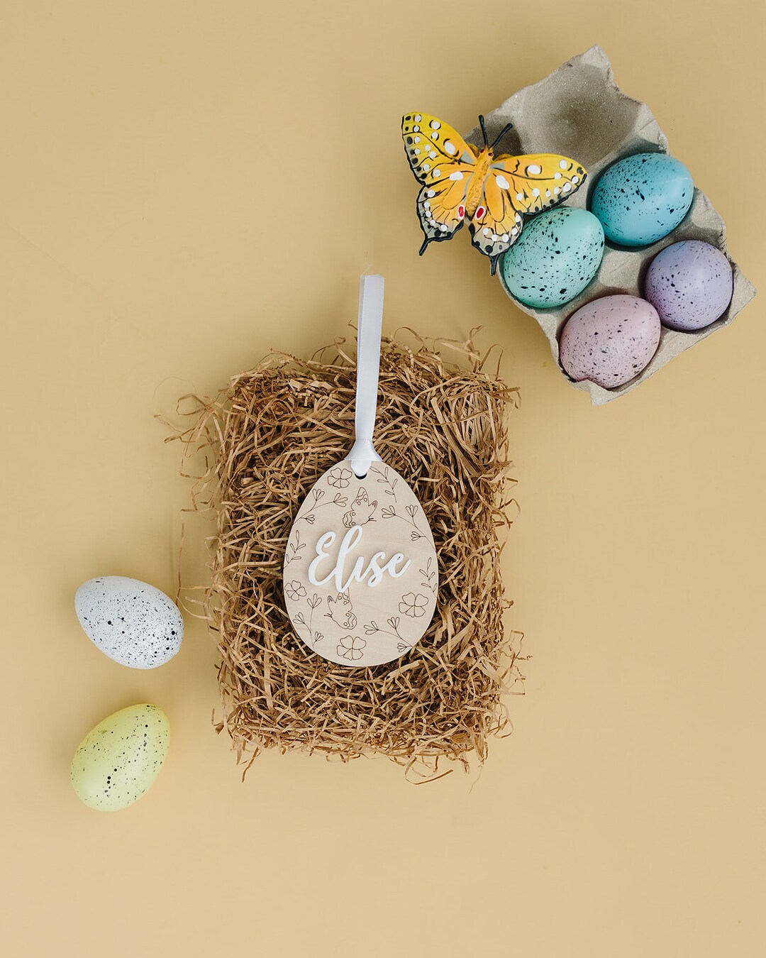 Custom Easter Egg Name Tag Personalized Easter Basket Tags - Etsy