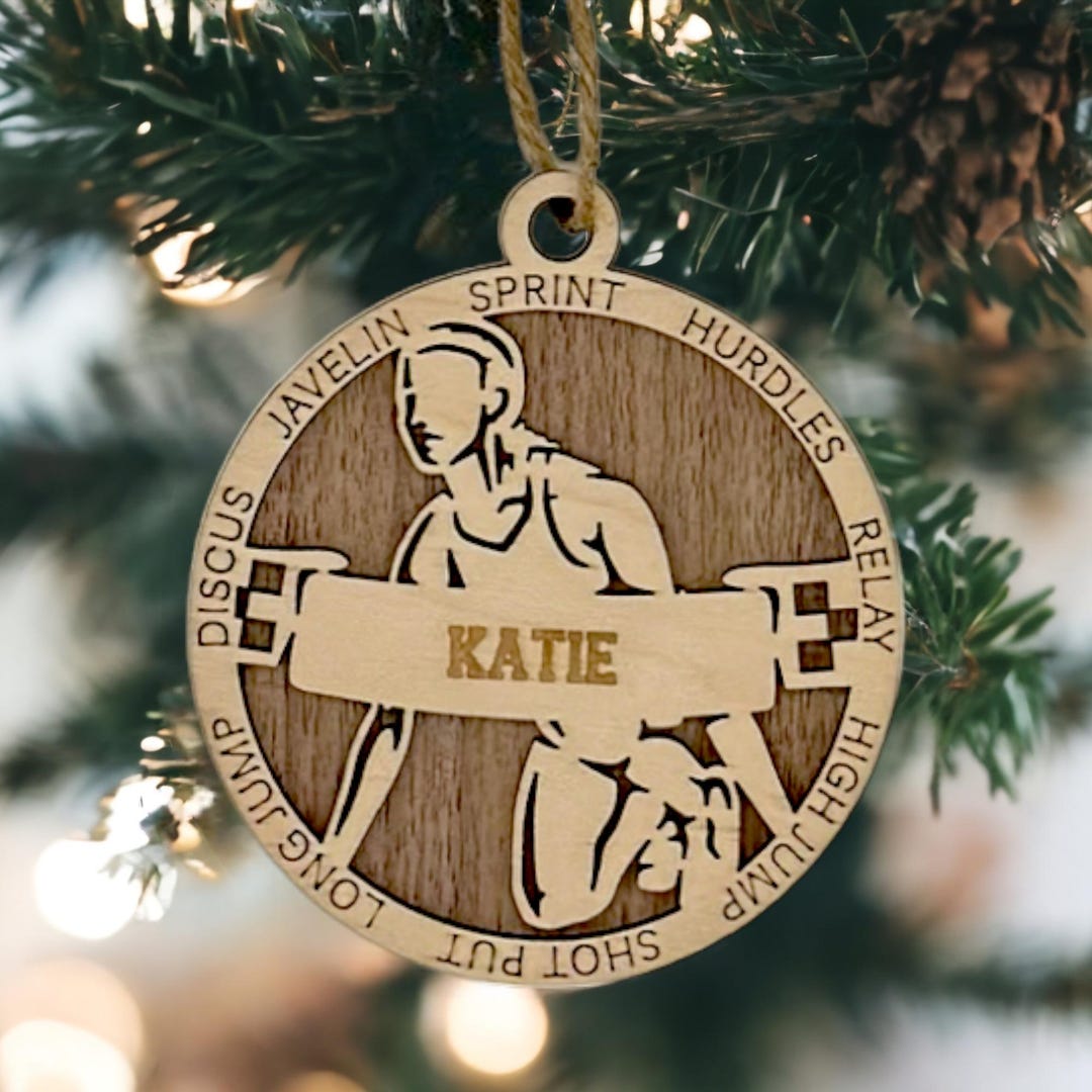 Female Track and Field Ornament, Personalized Gifts for Runners, Runner ...