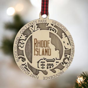 Rhode Island State Ornament, Providence Custom Travel Ornament, Rhode ...