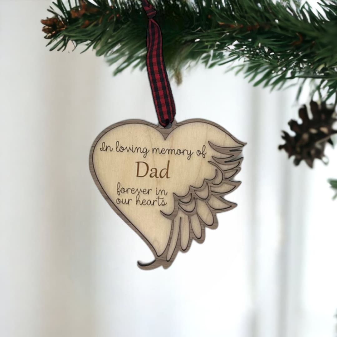 Dad Memorial Ornament Personalized Christmas Ornament in - Etsy