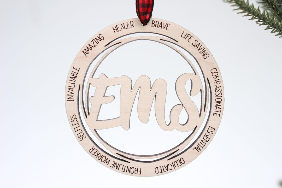 EMS Christmas Tree Ornament, 2024 Holiday First Responder Gift, Mask ...