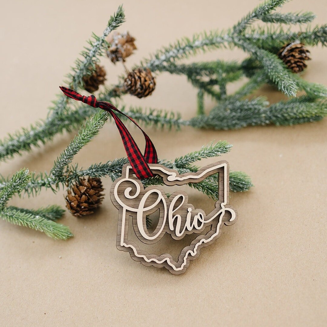 Ohio Christmas Ornament, Buckeye State Ornament, Ohio State Holiday ...