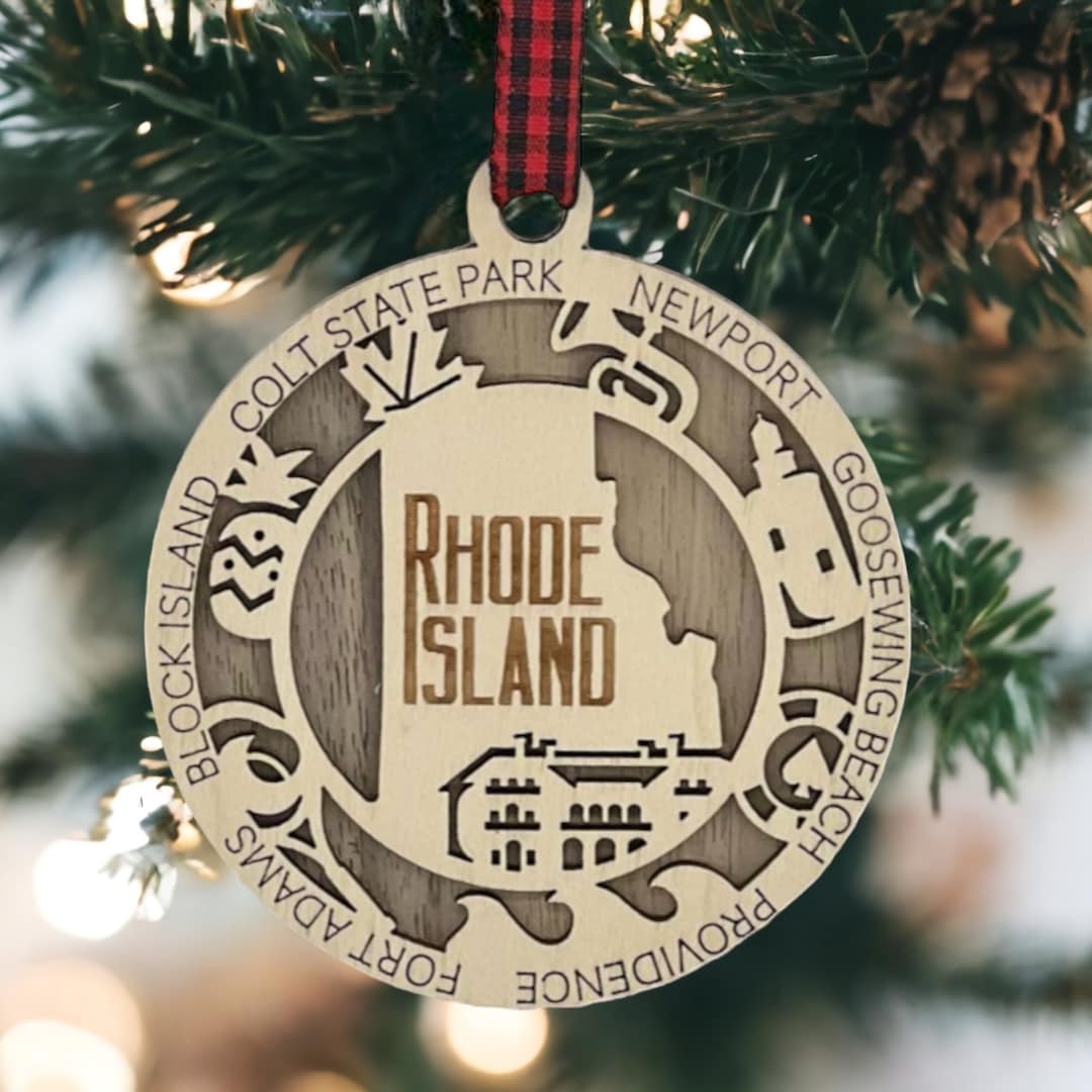 Rhode Island State Ornament, Providence Custom Travel Ornament, Rhode ...