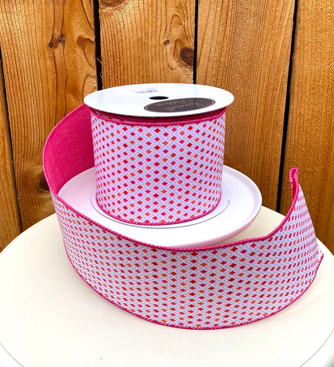 Wired Ribbon, 10 Yards, 4 Inch Wired Ribbon, Ribbon for Wreaths, Ribbon ...