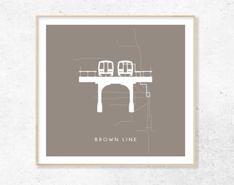 Chicago CTA Brown Line Chicago Loop - Etsy