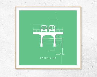 Chicago Green Line - Etsy