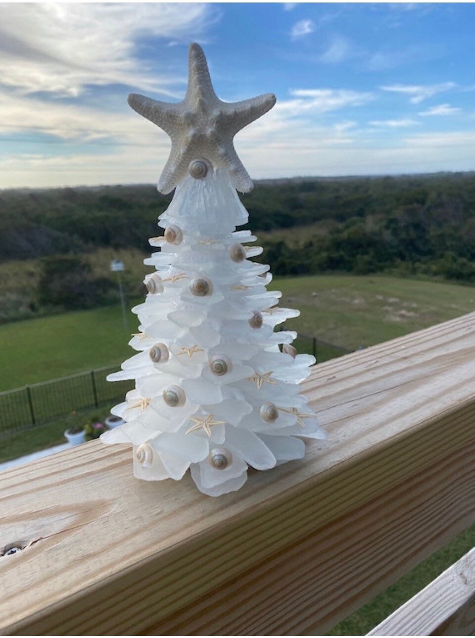 Med White Ice Glass Tree - Etsy