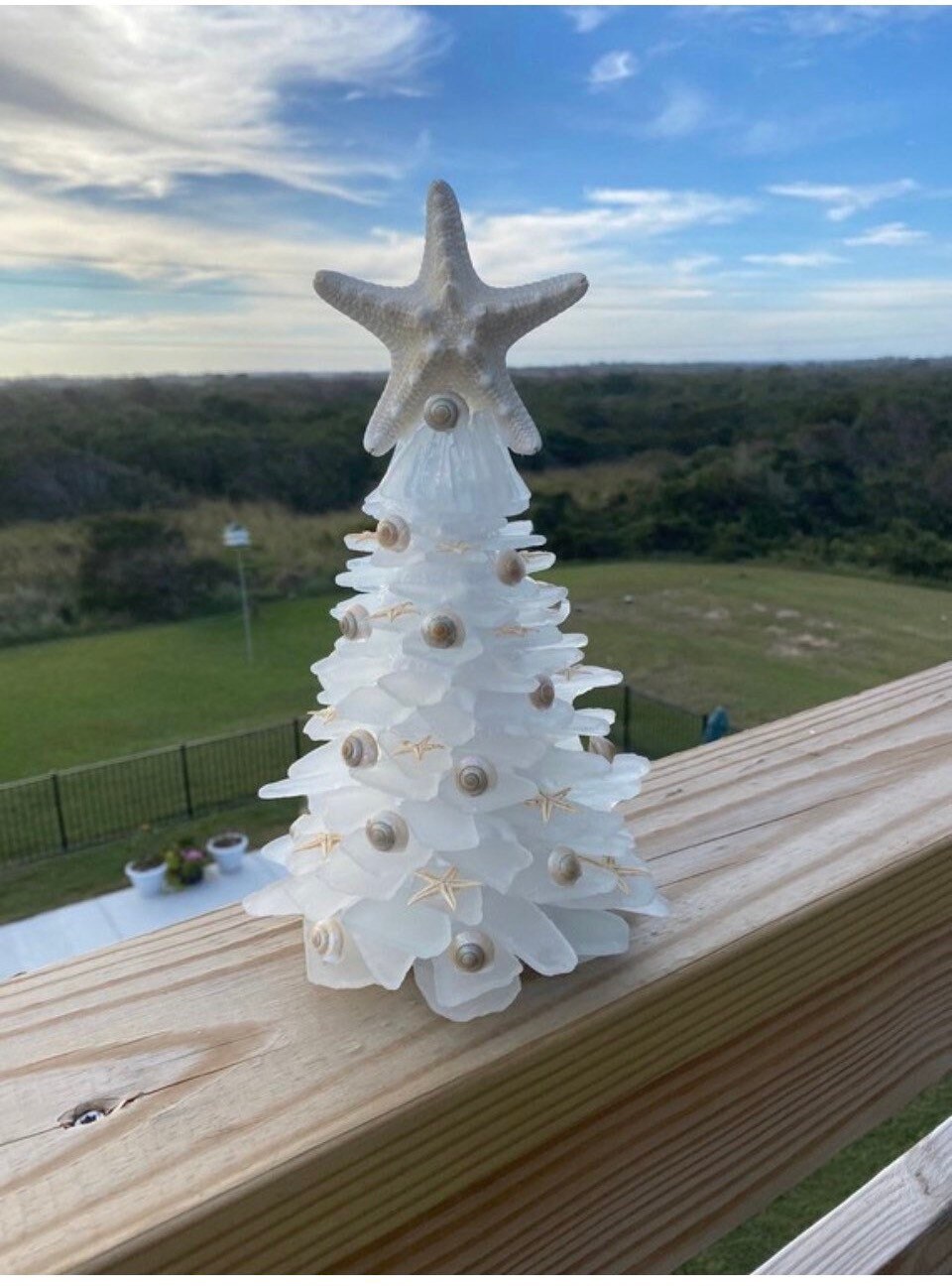 Med White Ice Glass Tree | Etsy