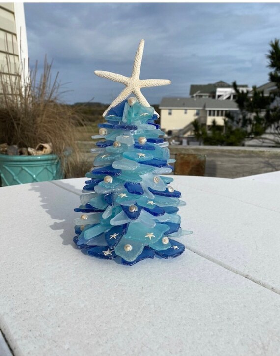 Blue Trio Sea Glass Tree - Etsy