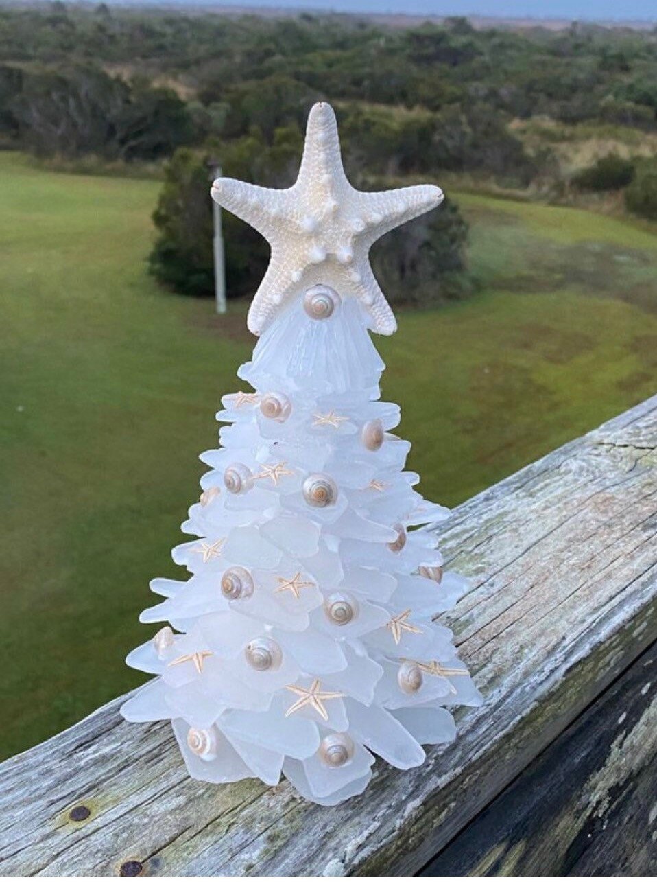 Med White Ice Glass Tree | Etsy